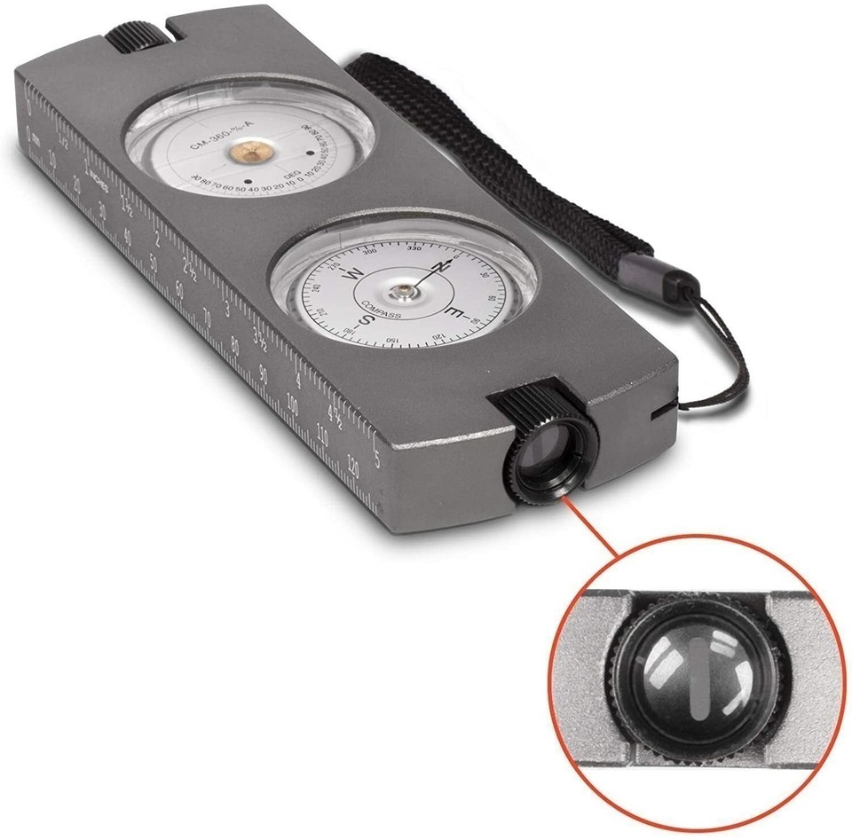 Handheld Clinometer Compass w Case Combo - Satellite Inclinometer ...