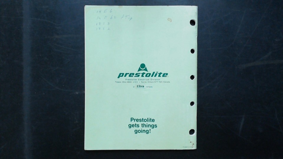 Prestolite Small Engine Tune-Up Parts Catalog PP-500-674 1974 Guide ...