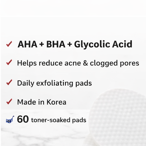 The Crème Shop What Acne? Daily Exfoliating Pads 60 Count AHA BHA ...