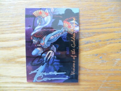 1996 SHI CHROMIUM CARD SIGNED BY CREATOR BILLY TUCCI & AMANDA CONNER ...