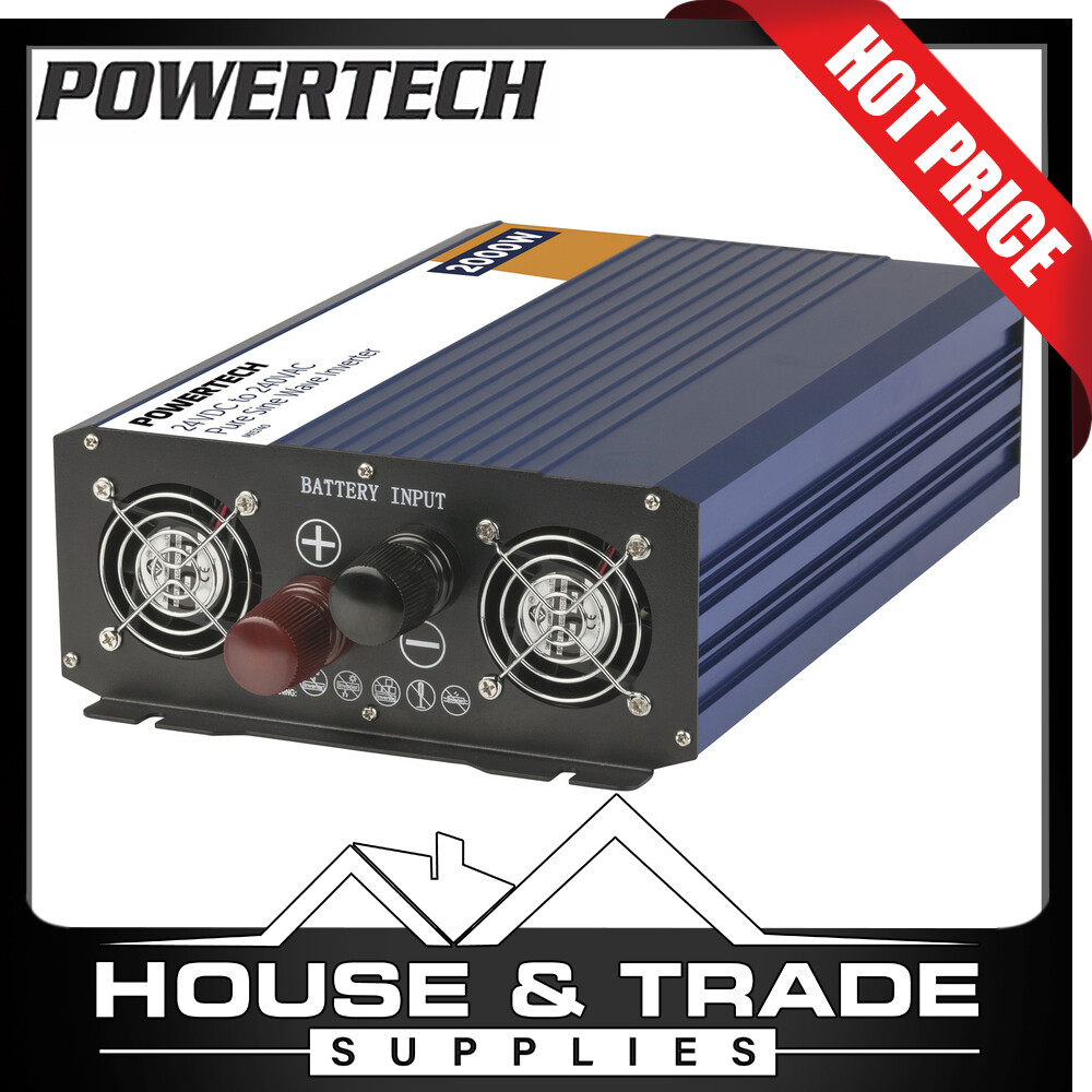 Powertech Pure Sine Wave Inverter 2000W 24VDC to 230VAC MI5742 | eBay ...