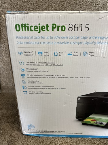 HP OfficeJet Pro 8615 e-All-in-One Inkjet Printer - Black (D7Z36A) for ...
