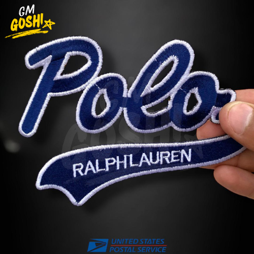 Polo Ralph 5" Size Embroidered Patches sew/Iron on Red& Blue Polo Logo ...