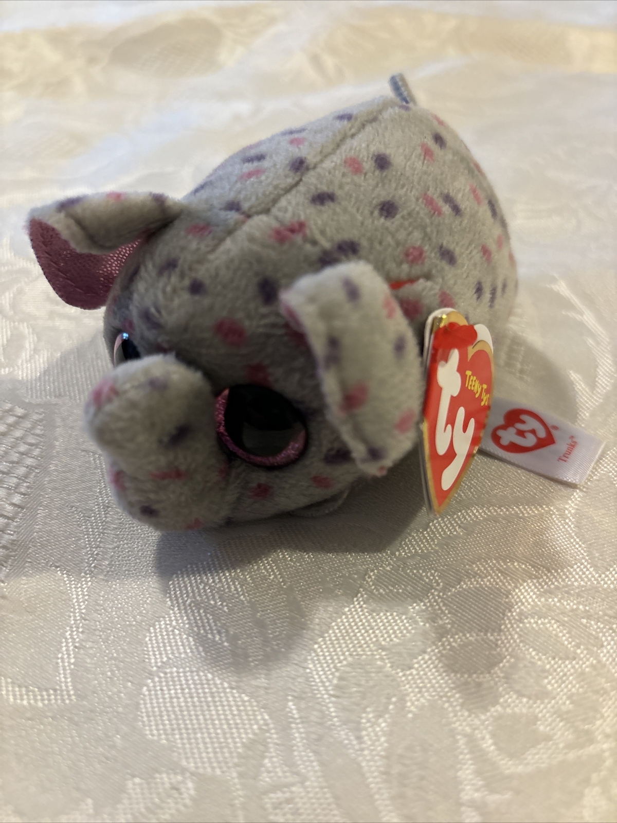 TY Beanie Boos Teeny “Trunks” The Elephant Glitter Eyes Stackable Plush ...
