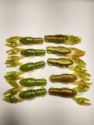 Soft Plastic Fishing 2.5" Ned Craw Custom Handmade Craydad Ned Rig 10 ...