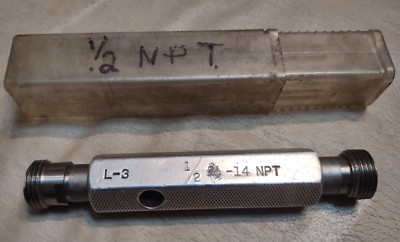 GREENFIELD 1/2 14 NPT L1 PIPE THREAD PLUG GAGE .5 .50 .500 .5000 | eBay