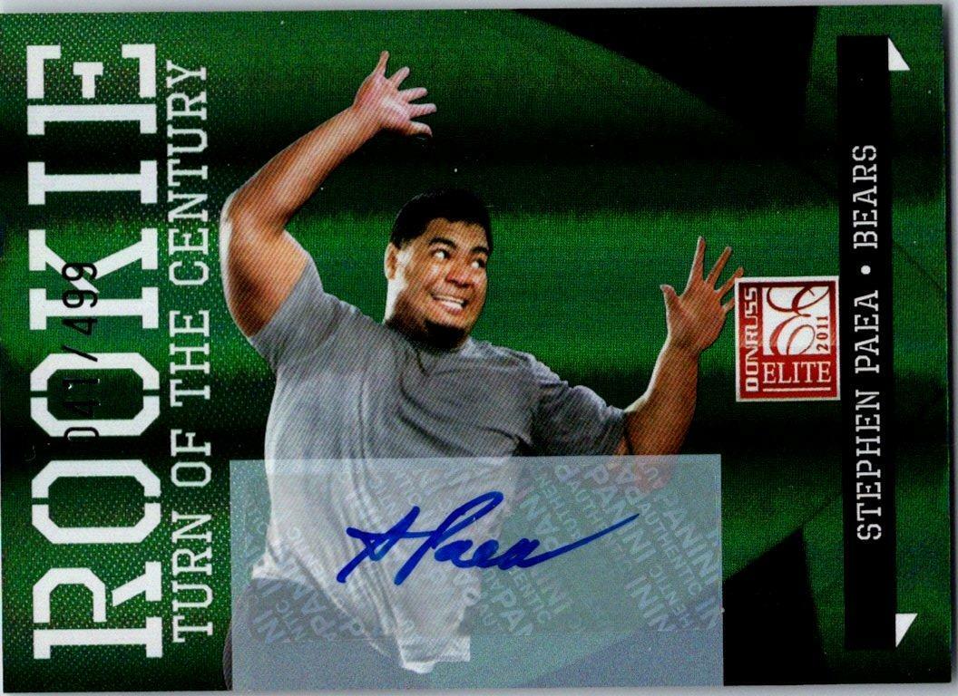 STEPHEN PAEA 2011 DONRUSS ELITE RC EMERALD AUTOGRAPH RC #191 41/499 ...