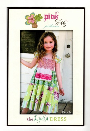 The Lydia Dress Girls Sewing Craft Pattern by Pink Fig Patterns 6 Uncut ...