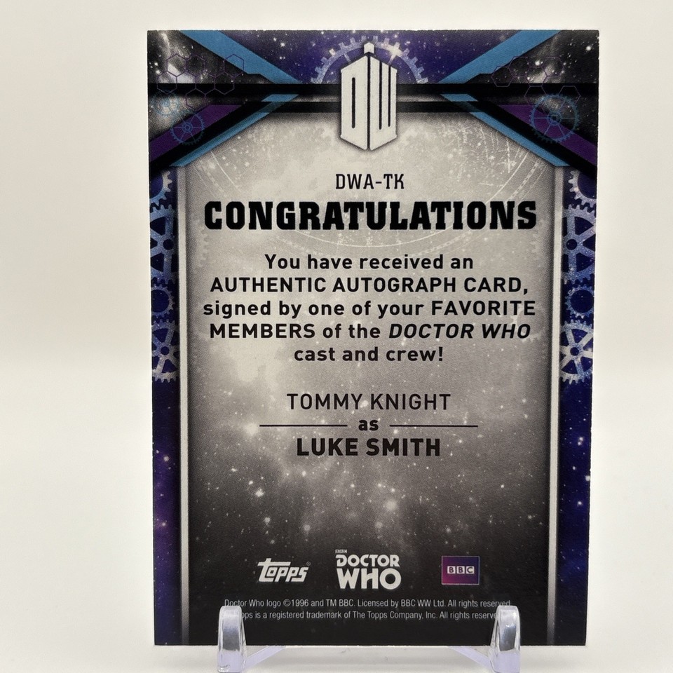 2018 Topps Doctor Who Signature Series Tommy Knight as Luke Smith Auto ...