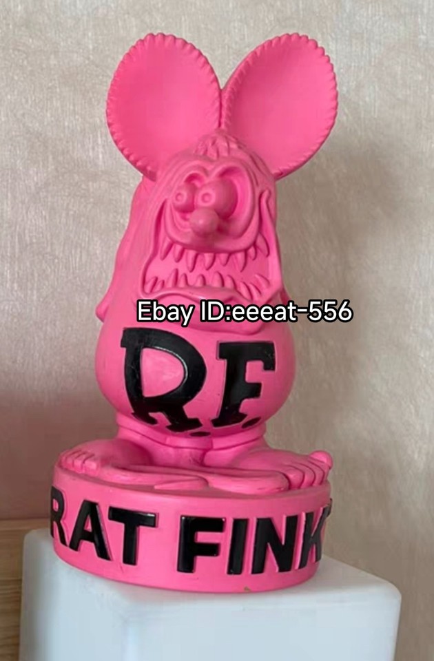 Mooneyes Approved Dune Rat Fink Fever Pink Limited Sofubi H21cm/8.3inch ...