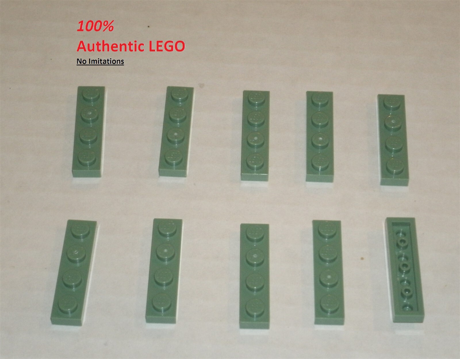 LEGO NEW 1x4 Sand Green Plate (10x) 6100234 Brick 3710 | eBay