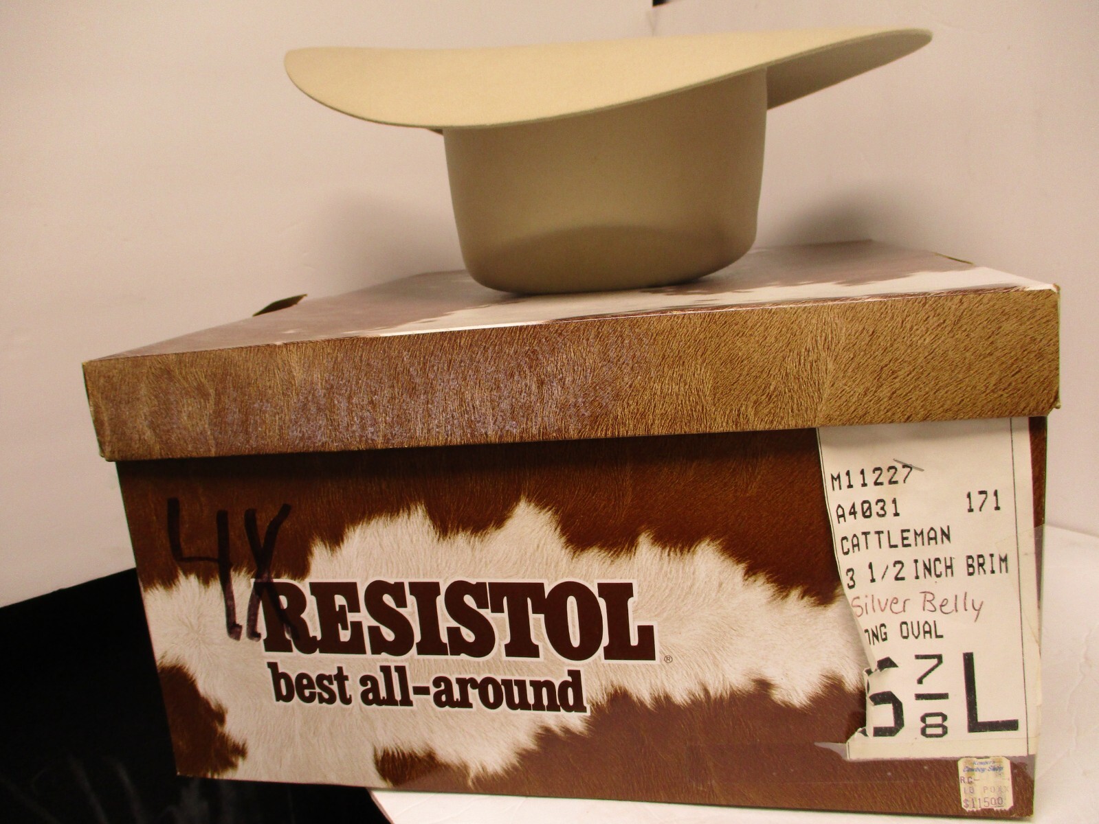 Stetson Cattleman Silver Belly 4x Beaver Cowboy Hat 6 Gem stetson-cattleman-silver-belly-4x-beaver-cowboy-hat-6-gem