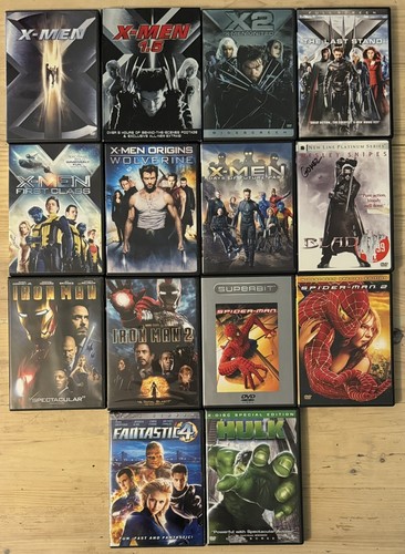 Fox Marvel Movie DVD Lot Of 14 X-Men,Spiderman,Wolverine, Fantastic 4 ...