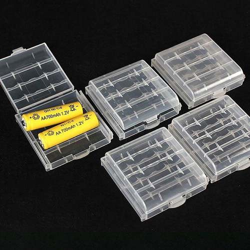 2 4 8 Slots AA AAA Battery Storage Box Hard Case Cover Holder ...