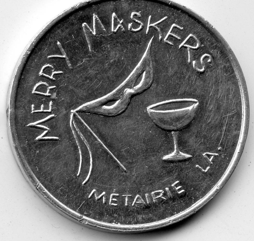 Mardi Gras Doubloon: The Merry Maskers Carnival Club 1971 Aluminum ...