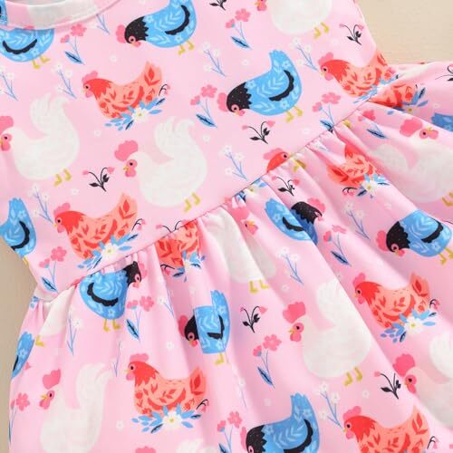 Farm Baby Clothes Animals Rooster Hen Print Fly Sleeve 6-12 Months ...