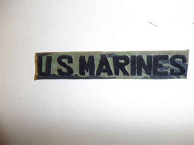 0358s USMC US Marines name tape Tiger Stripe small hand embroidered ...