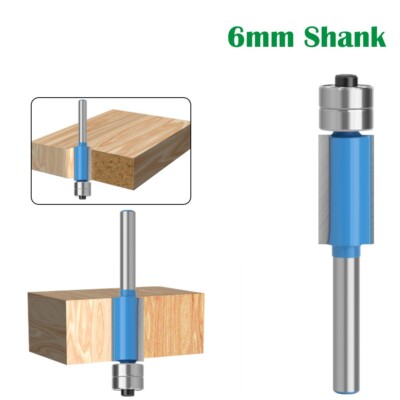 6mm Shank Flush Trim Router Bit- End Bearing -1/2" X 1" 1 Pcs | eBay