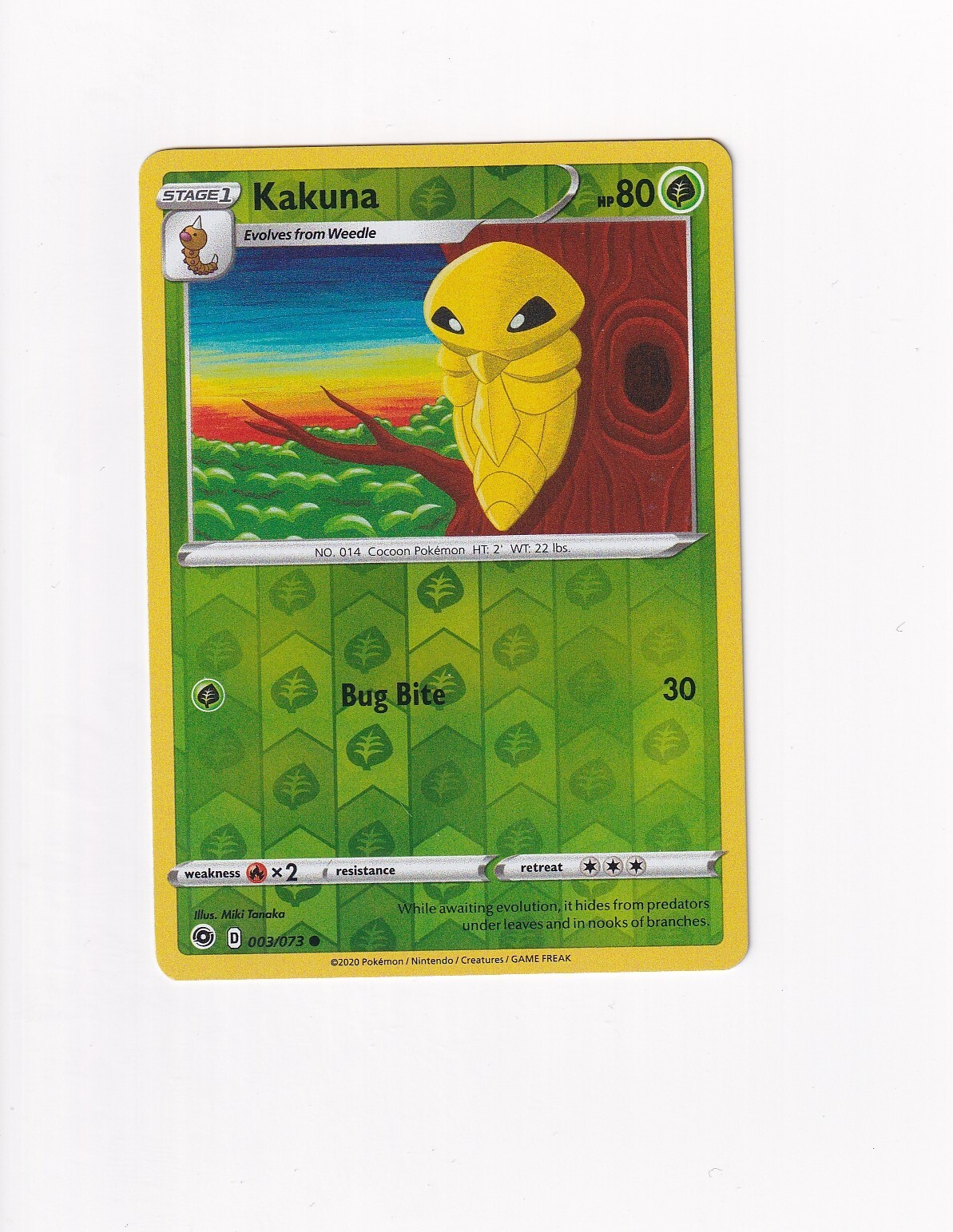 2020 Pokemon SWSH CHAMPION'S PATH KAKUNA REVERSE HOLO | eBay