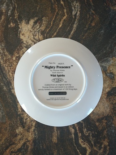 BEAR Plate "MIGHTY PRESENCE" W.S. George 8.25" BY Thomas Hirata NEW ...