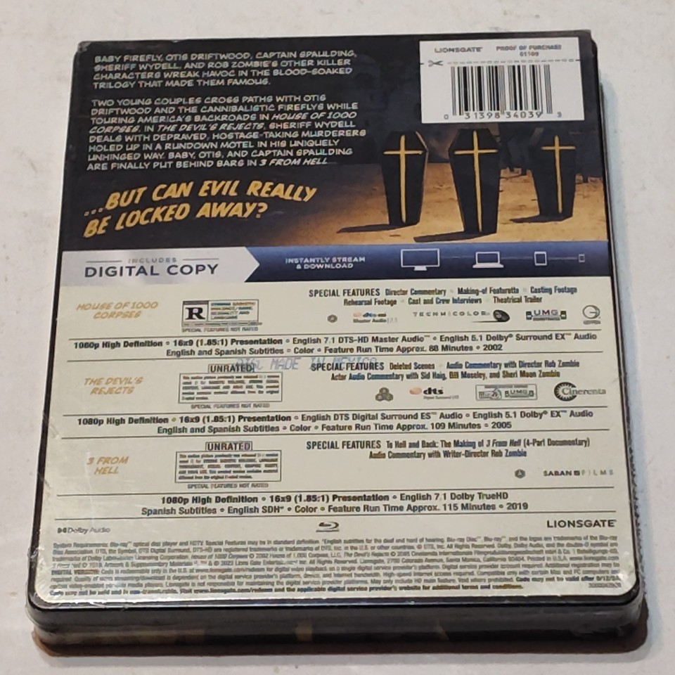 Rob Zombie’s Firefly Trilogy Walmart Exclusive Steelbook (Blu-ray ...