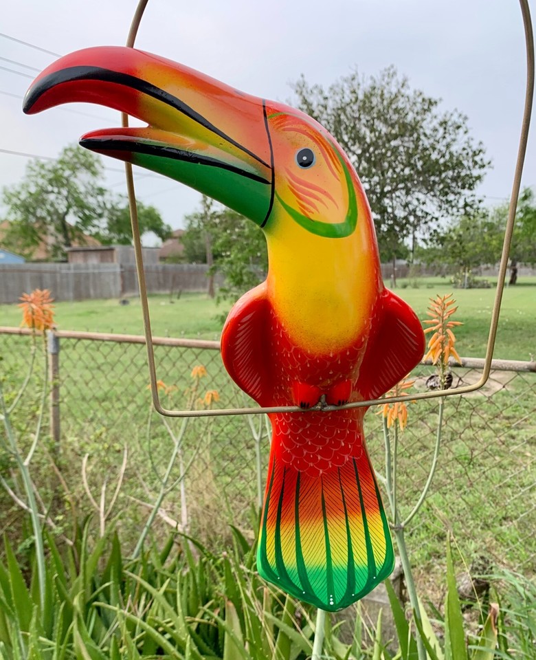 XLg Talavera Toucan Parrot Bird Animal Ceramic Mexican Pottery Hanging ...