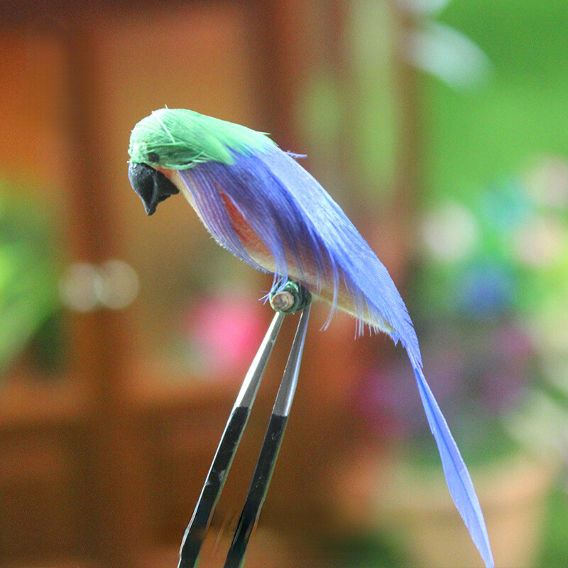 Dollhouse Miniature Parrot Birds 1:12 Scale Garden Handmade Decor ...