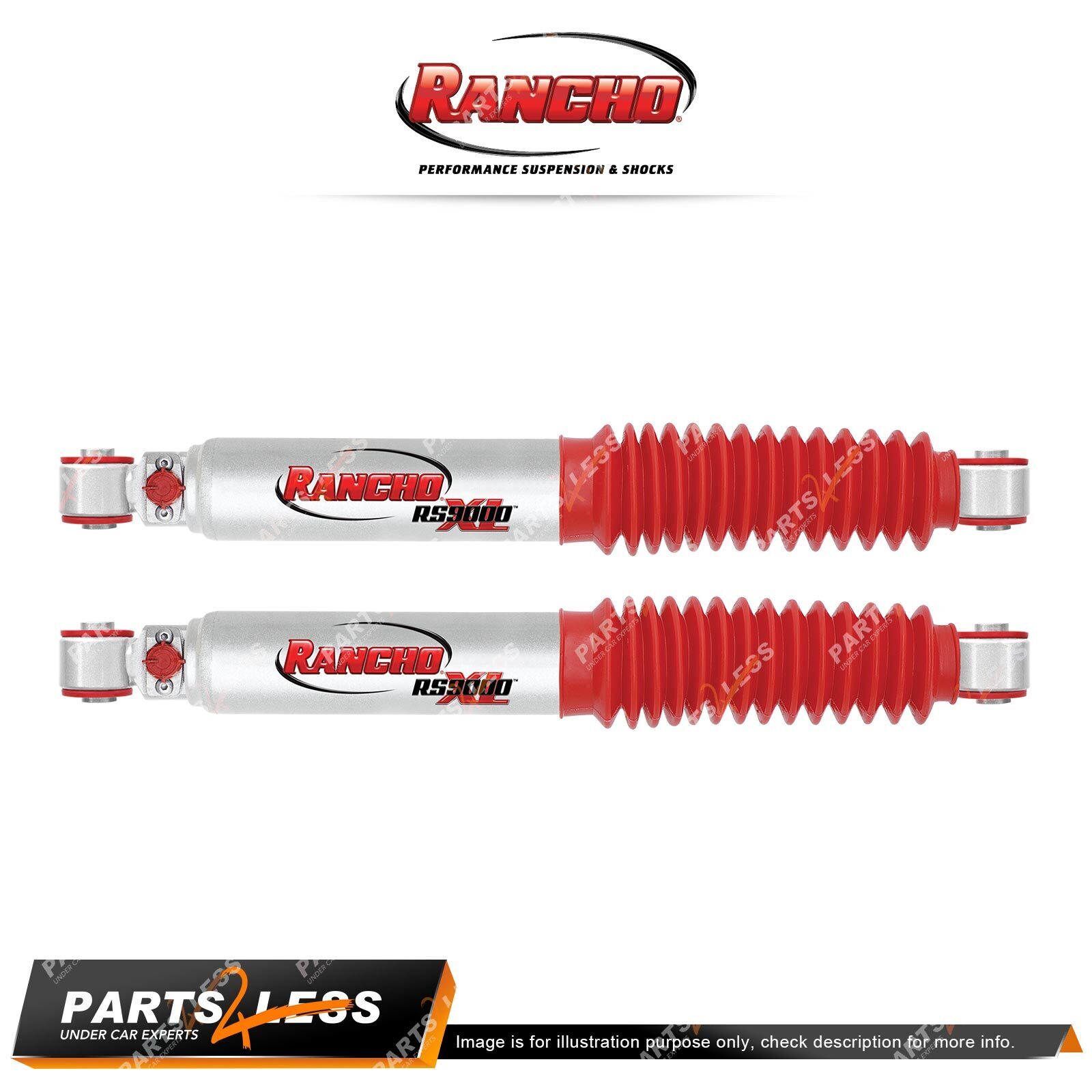 Pair Rear Rancho RS9000XL 9 Position Adjustable Shock Absorbers ...