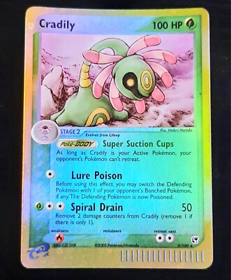 Cradily 3/100 EX Sandstorm-Reverse Holo Pokemon Card-*NM*~FREE SHIPPING ...