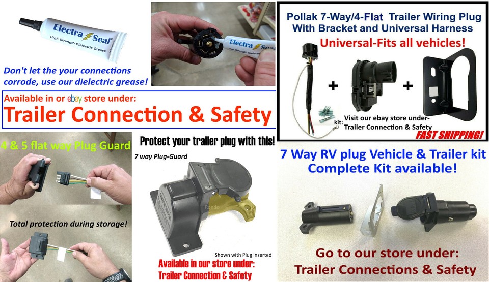 Pollak 7 way Trailer RV TWIST LOCK Vehicle Light Plug Socket OEM ...