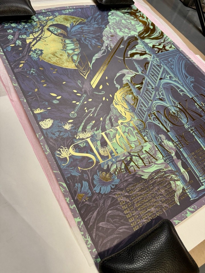 SLEEP TOKEN Even in Arcadia Tour Gold Foil Screen Print 2025 OFFICIAL ...