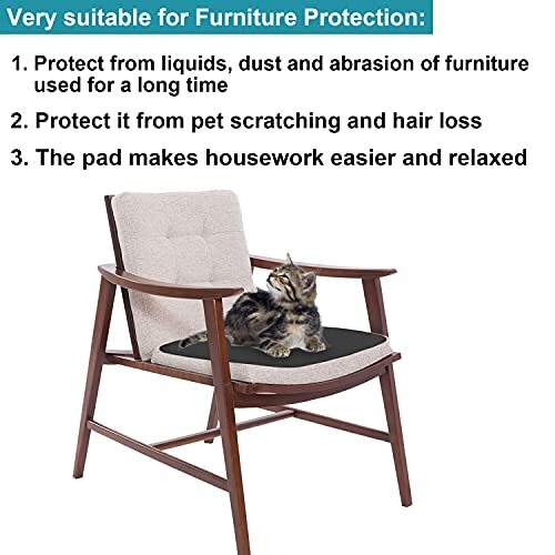 2 Pack Waterproof Chair Pads for Incontinence Washable Seat Protector ...