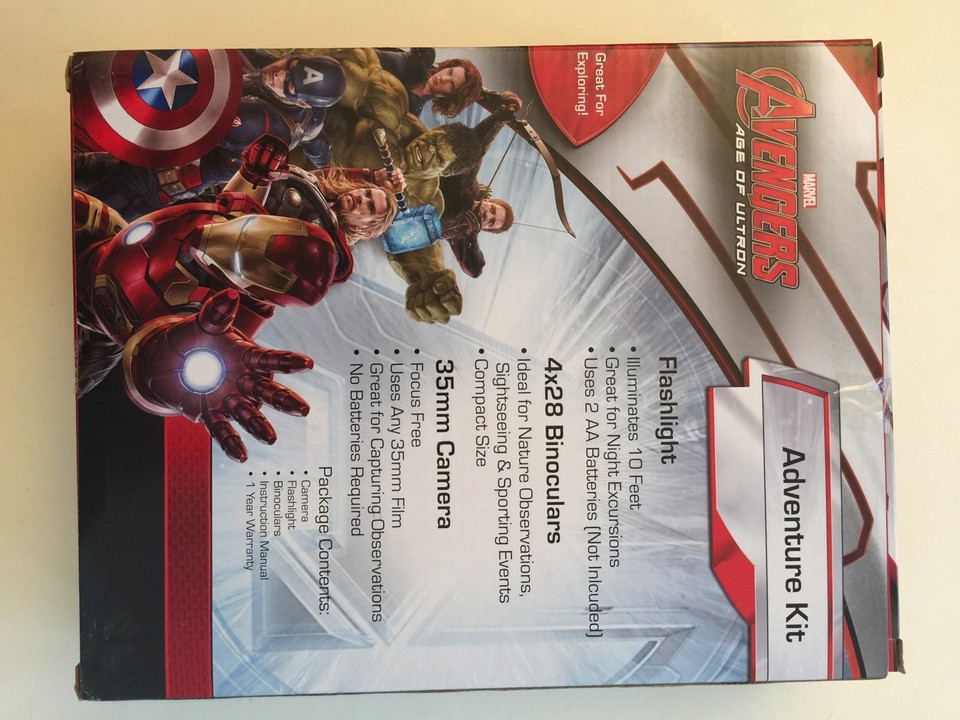 Marvel Avenger 3pc ADVENTURE KIT Real! 35mm Camera & Flashlight ...