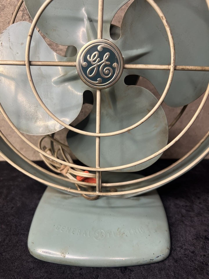 Vintage GE General Electric Fan 12” 1950’s Ball Motor F11A103 Works | eBay