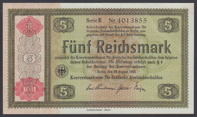 Germany 5 Reichsmark 1933 AU- P. 207, Banknote, Uncirculated | eBay
