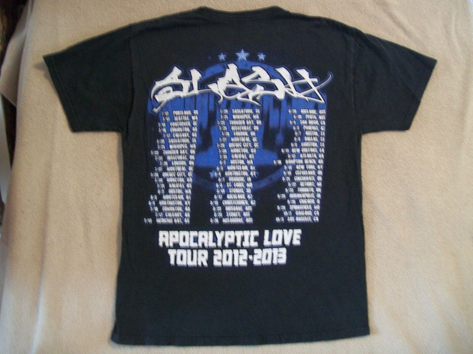2012 SLASH APOCALYPTIC LOVE TOUR T SHIRT 2012/2013 ME… - Gem