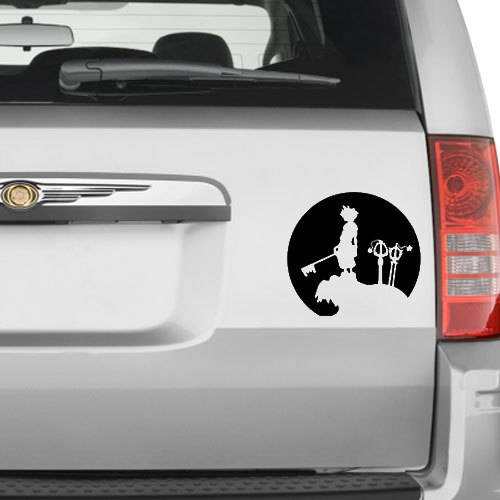 Classic Video Game Kingdomhearts Character Sora Moon Vinyl Decal ...