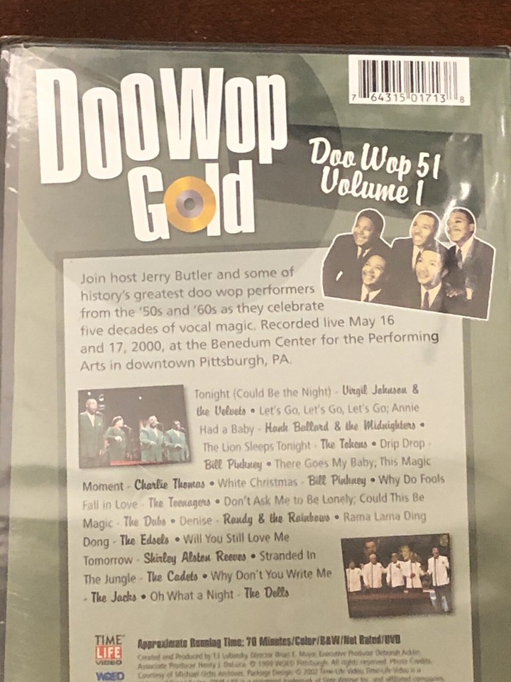 Time Life Video DVD 2002 Doo Wop Gold - Doo Wop 51 Vol. 1 New Sealed | eBay