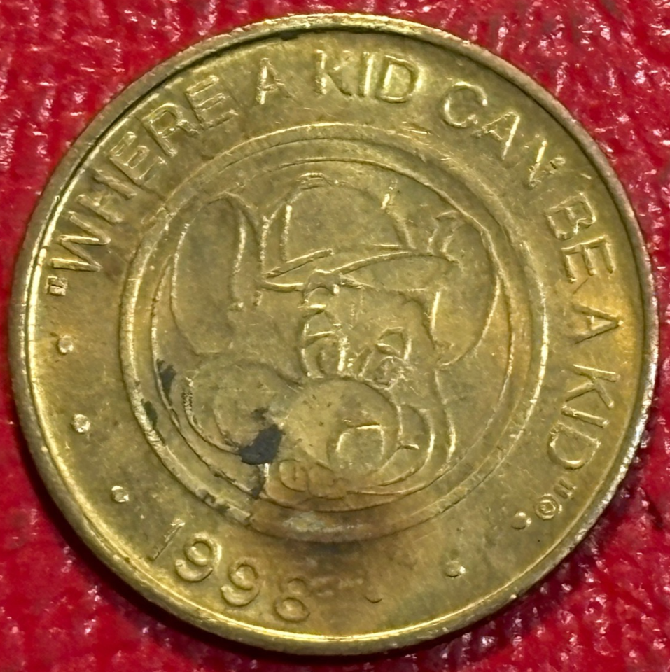 AU/UNC DETAILS 1998 CHUCK E CHEESE WHERE A KID CAN BE A KID TOKEN ...