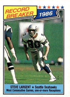 Steve Largent 1987 Topps Football - #5 - Seattle Seahawks | eBay