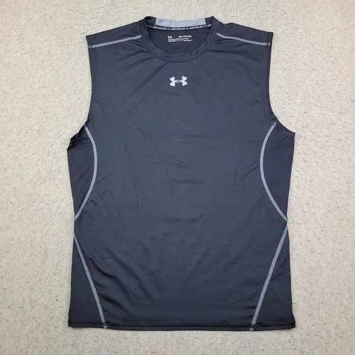 Under Armour Compression Tank Top Shirt Mens 2XL Black Sleeveless ...