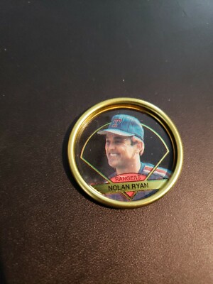 1990 Nolan Ryan Topps Coin #25**FREE SHIP**Texas Rangers**RARE**HOF ...