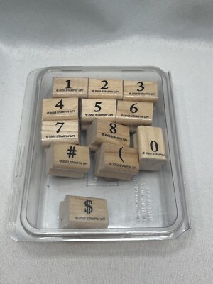 Stampin Up Classic Alphabet Numbers 2003 Set Of 12 Rubber Stamps | eBay