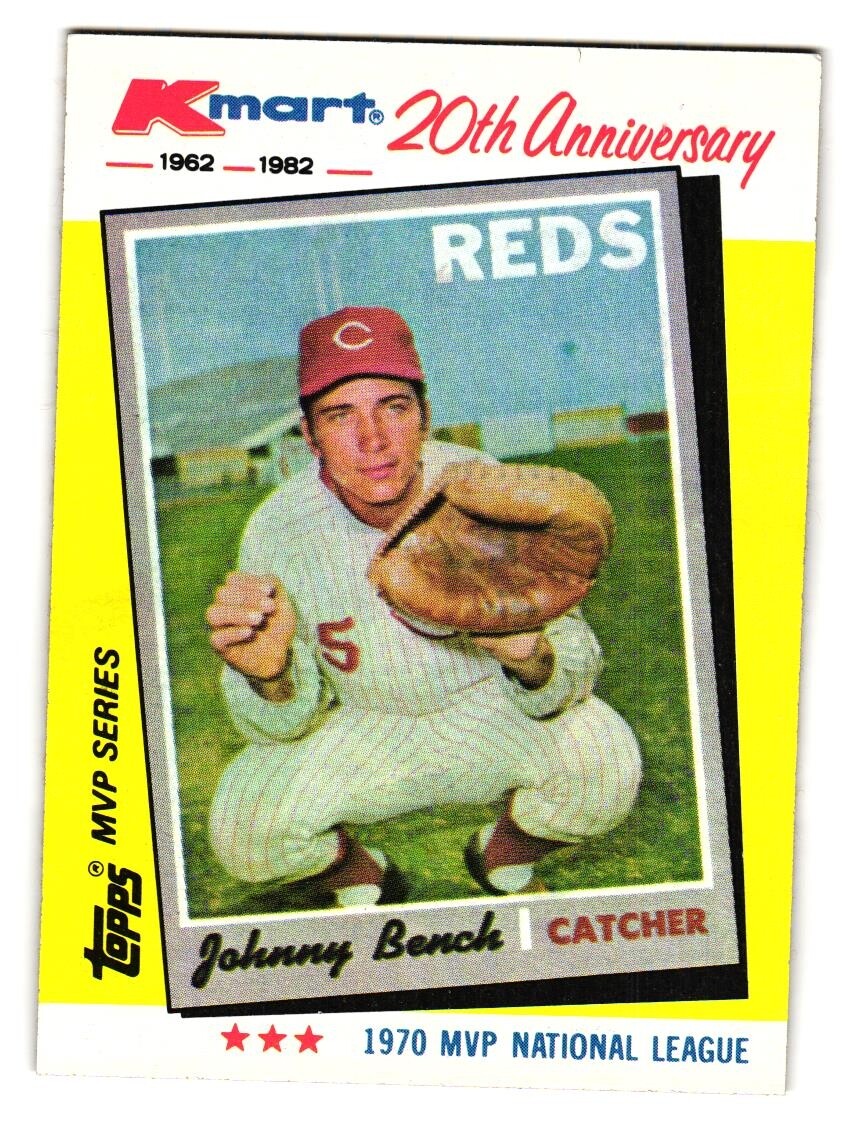 1982 Topps Kmart # 18 Johnny Bench Cincinnati Reds | eBay