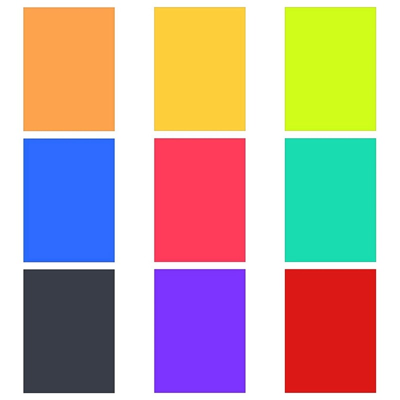 9Pcs Gel Light Color Correction Colored Overlays Film Lighting Gel ...