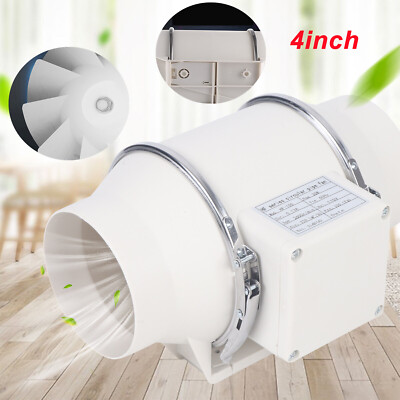 4in Grow Tent Inline Duct Fan Hydroponics Exhaust Ventilation 220CFM ...