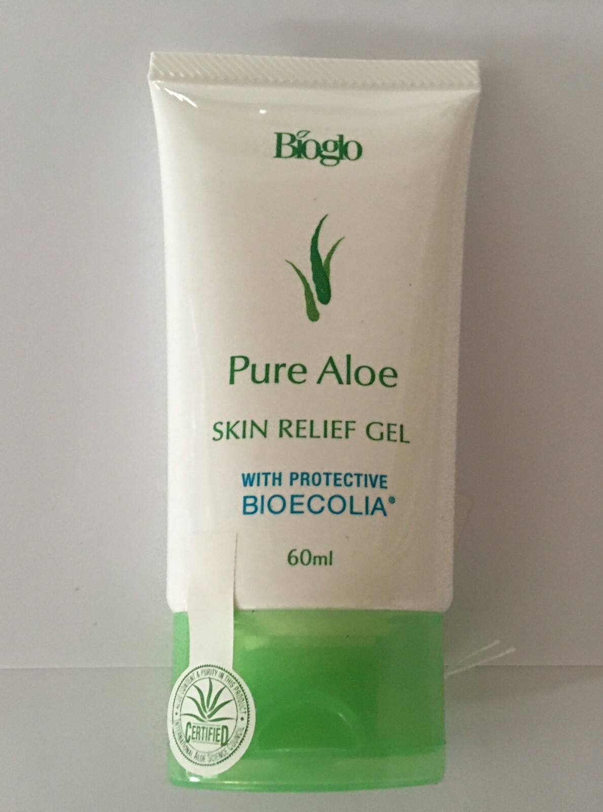 NEW Bioglo Pure Aloe Skin Relief Gel With Protective Bioecolia® 60ml ...