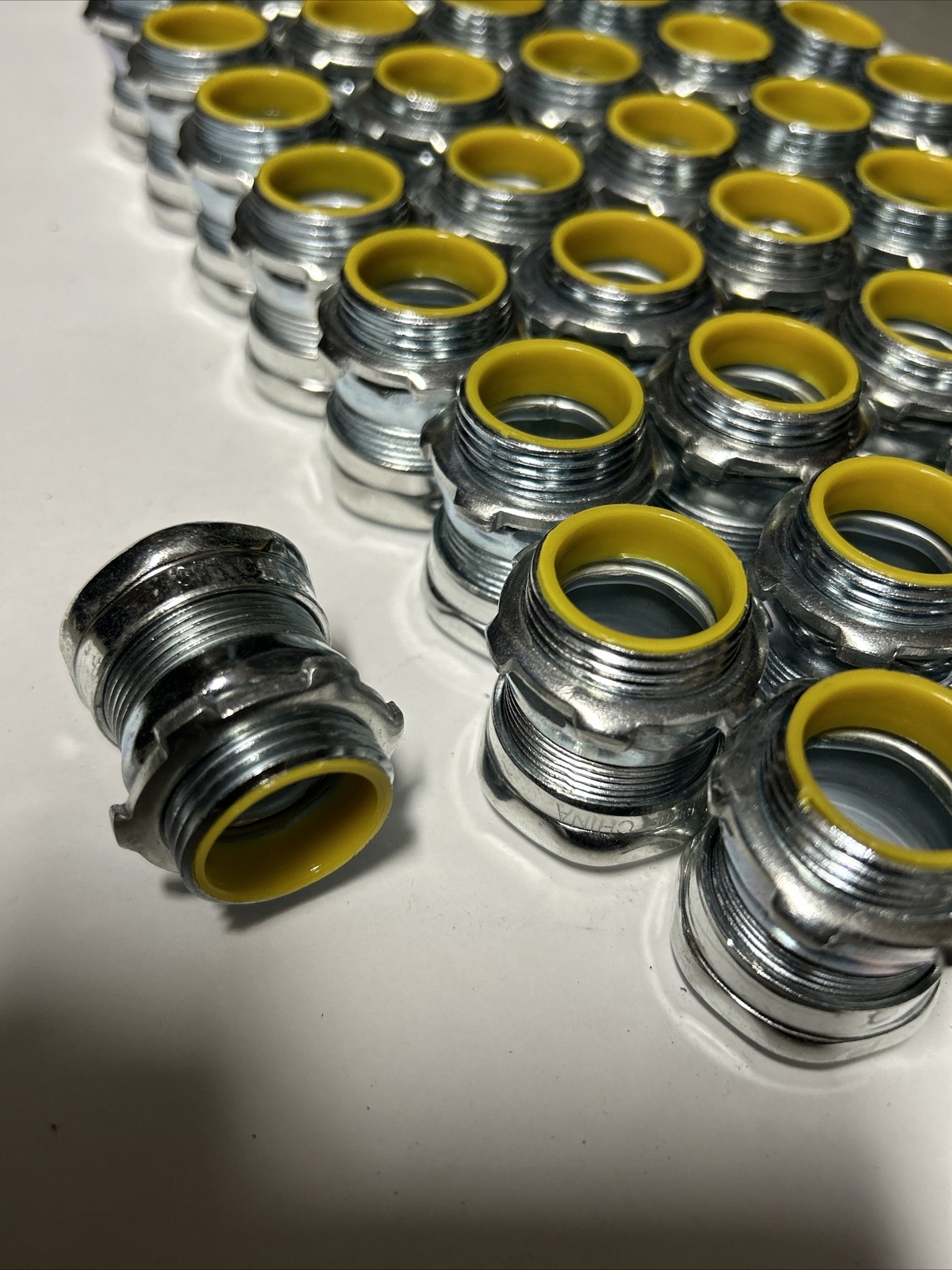Pack Of 46 3/4” EMT Compression Conduit Connectors with Insulated ...