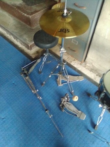 10 Piece Ludwig Accent Combo Black Drum Kit! | eBay