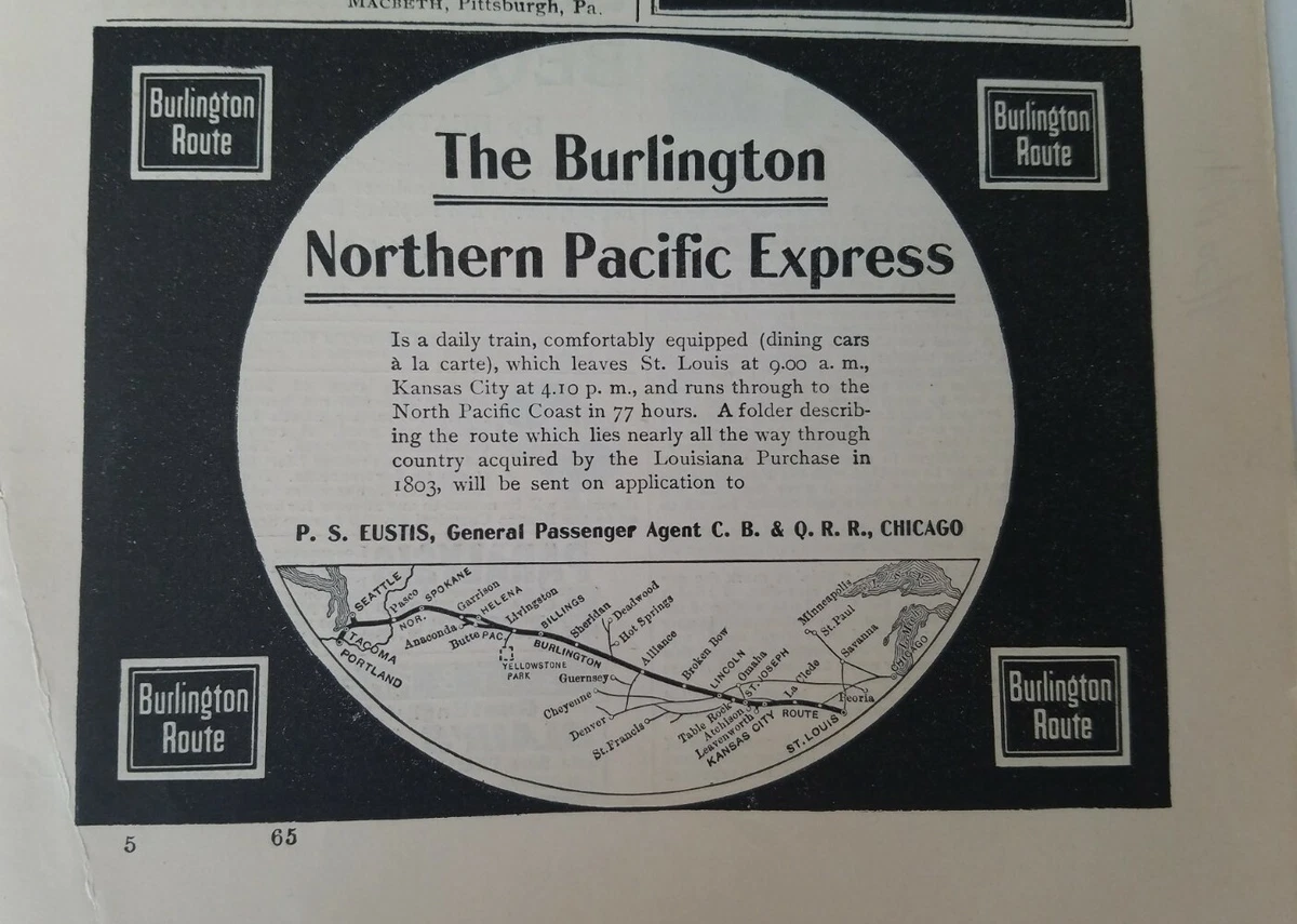 1986 Burlington Northern Railroad Route Map Railroad, 56% OFF
